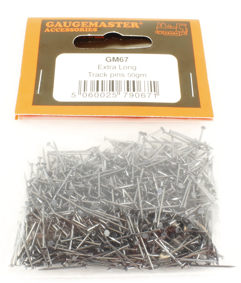 Gaugemaster GM67 Track pins - 15mm extra long - 50g bag - Hattons
