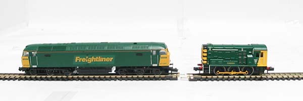 Graham Farish H547 Class 08 Shunter and Class 47 in Freightliner Green
