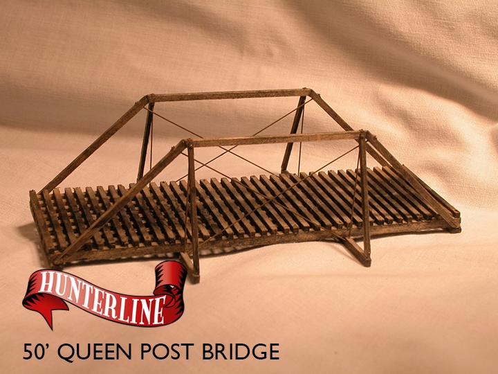 Hunterline HLNQUEEN 50' Queen Post Truss Bridge Kit