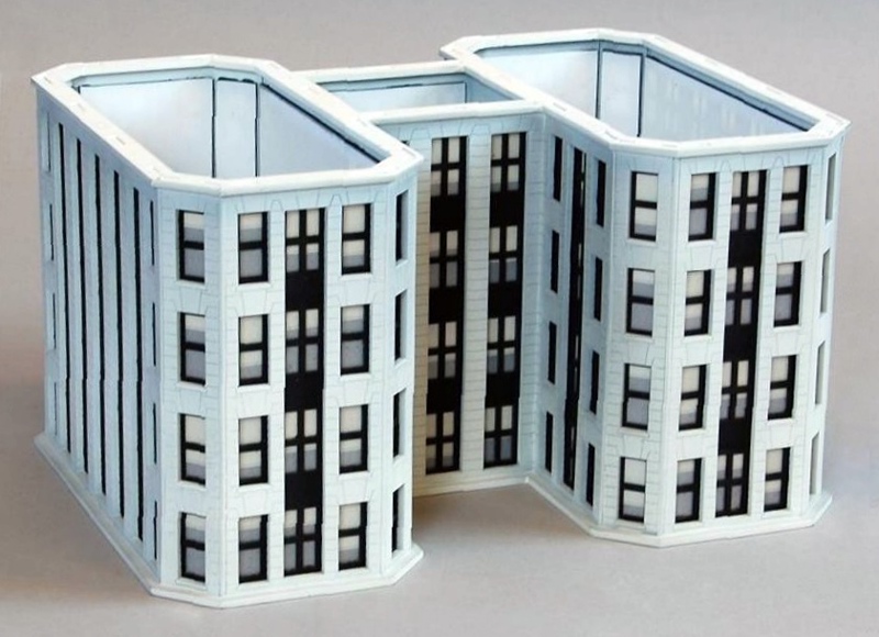 Custom Model Railroads HO-093CMRR RR Headquarters 4-Story Add-On Kit