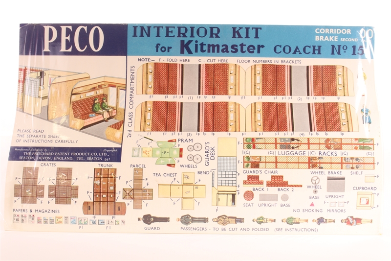 Peco Products IK-15 Interior Kit, designed for Kitmaster Coach No. 15