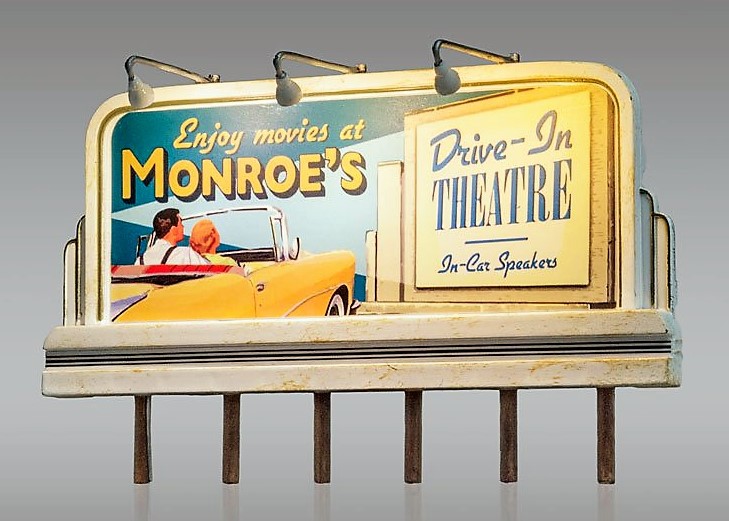 Woodland Scenics JP5794 Just Plug Monroe's Drive-In Theatre Billboard ...