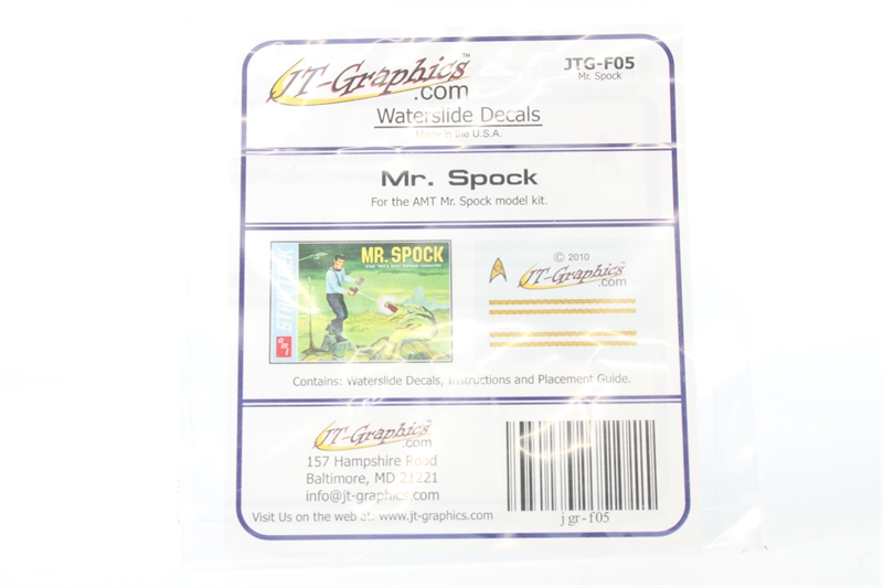 JT-Graphics JTG-F05 Mr. Spock Metallic Gold Decals - Hattons