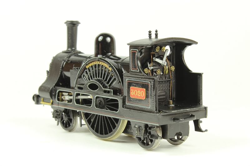 Scratchbuilt KB015 LNWR 2-2-2 single 3020 "Cornwall" in LNWR blackberry