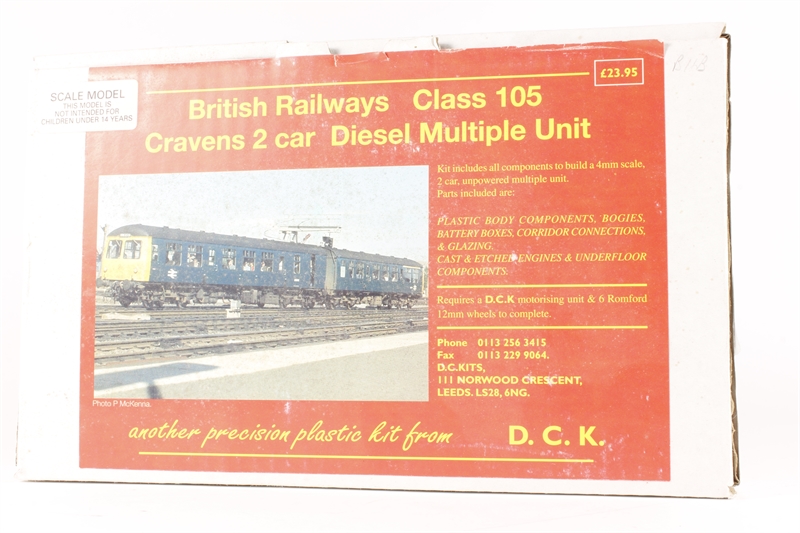 Scratchbuilt KB157 Class 105 Cravens 2-car DMU in BR blue - built from DC