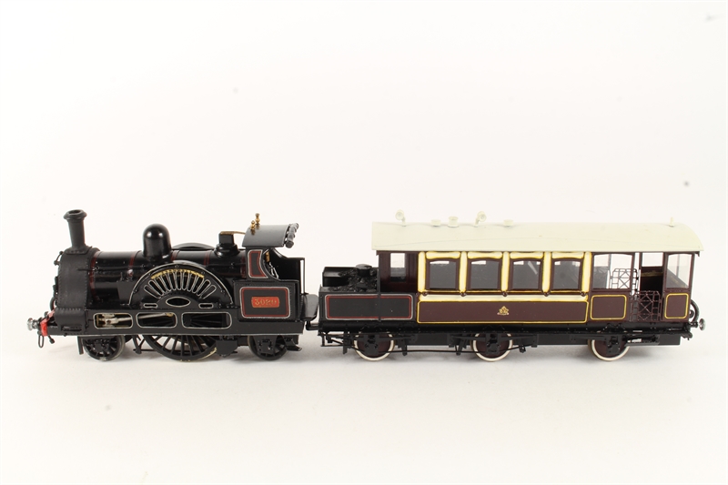 Scratchbuilt KB315 LNWR 2-2-2 3020 'Cornwall', with inspection saloon
