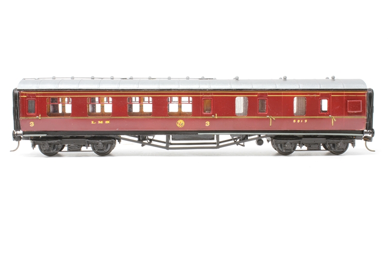 BSL Models KB9956 Diag 1905 57' corridor 3rd brake 5913 in LMS crimson