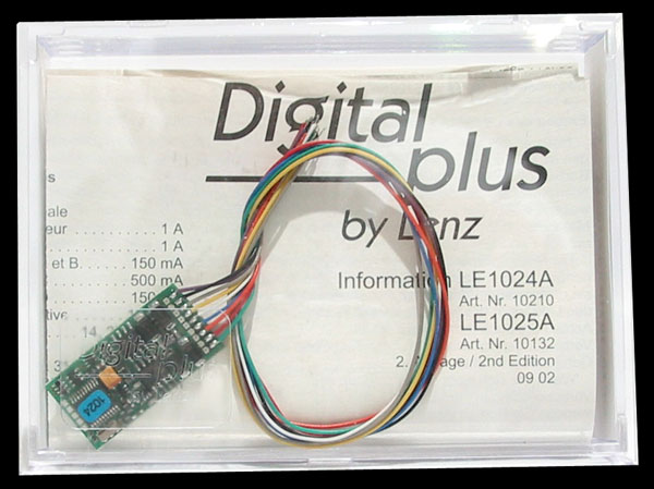 Lenz Digital 10210 2-function 1-sided 1A decoder with wires & back EMF