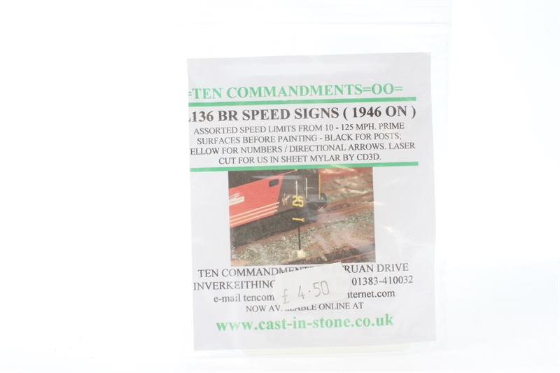 Ten Commandments L136 BR speed signs - unpainted - Hattons