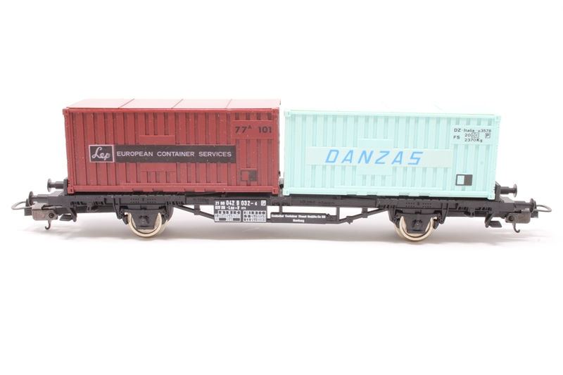 Lima L302854 Flat Wagon with Two Containers