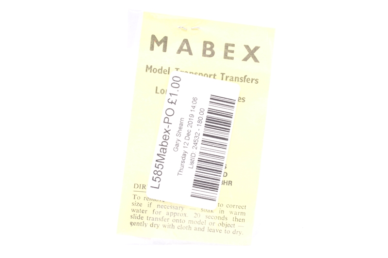 Mabex L585Mabex LMS Express Parcels Traffic Waterslide Transfer (2)