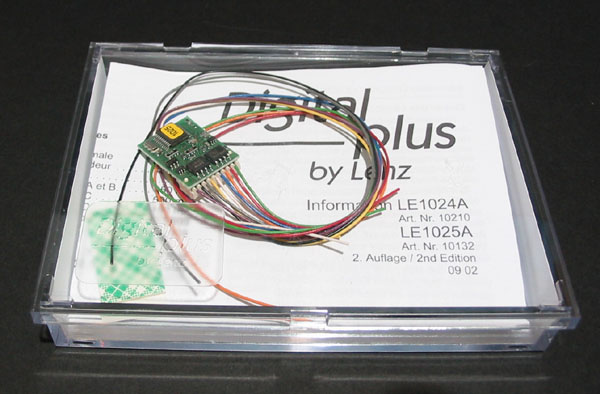 Lenz Digital LE1025A LE1025A (L10132) 1A decoder with back EMF without ...
