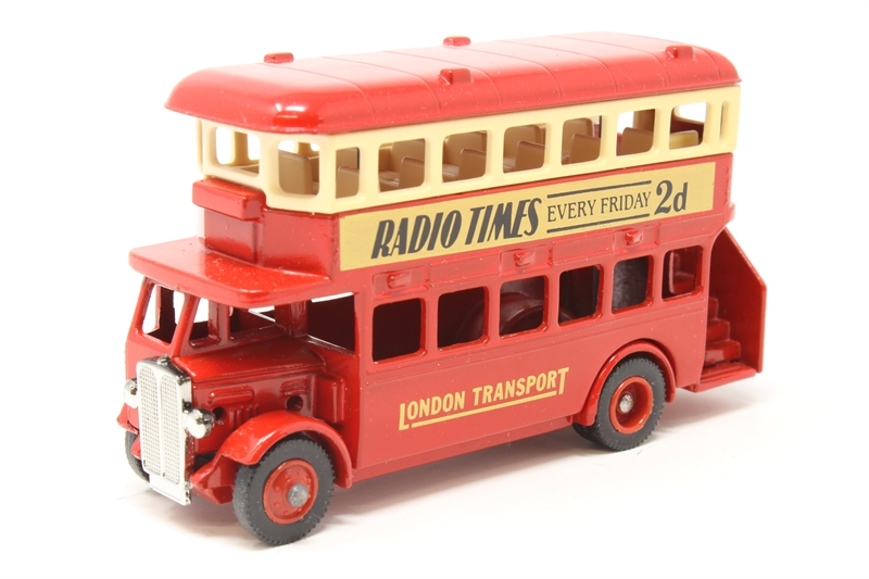 Lledo LP15045 AEC Regent Double Deck Bus London Transport, Radio Times