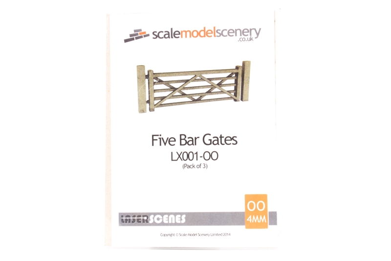 Scale Model Scenery LX001-OO Laser Cut Five Bar Gates & - Hattons