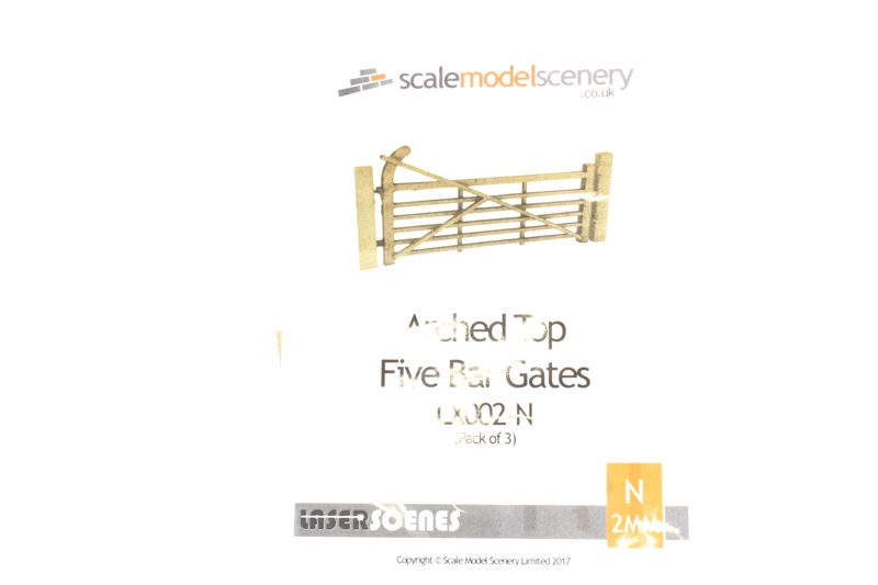 Scale Model Scenery LX002-N Arched Top Five bar gates (Pack of 3)