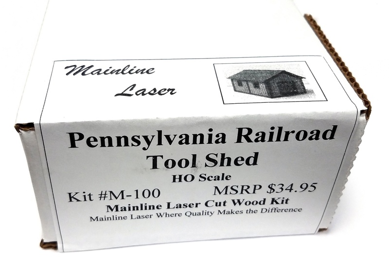 Mainline Laser M-100 Pennsylvania Railroad Tool Shed Kit - Hattons