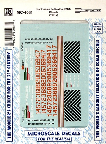 Microscale Industries Inc. MC-4081MII Nacionales de Mexico FNM Diesels