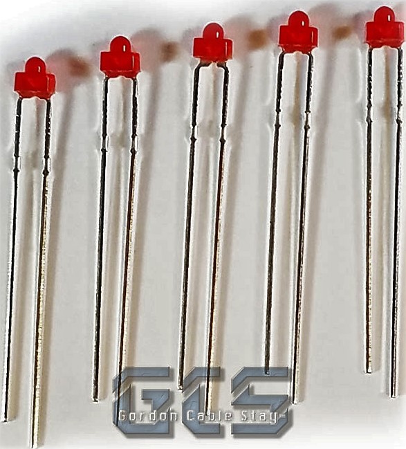 Gordon Cable Stay MINI-RLED Red Mini LEDs - pack of 5