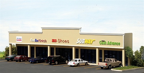 Summit ML-002 Strip Mall Backdrop Building Kit #2 - Hattons