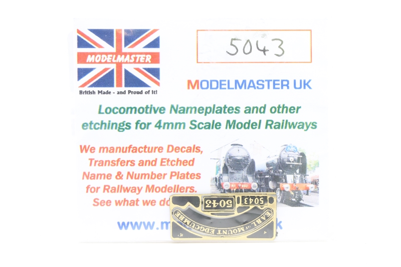 Modelmaster Transfers MM5043 Etched name and number plates - Hattons