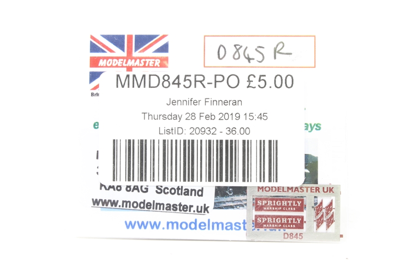 Modelmaster Transfers MMD845R Etched name and number plates - Class 42
