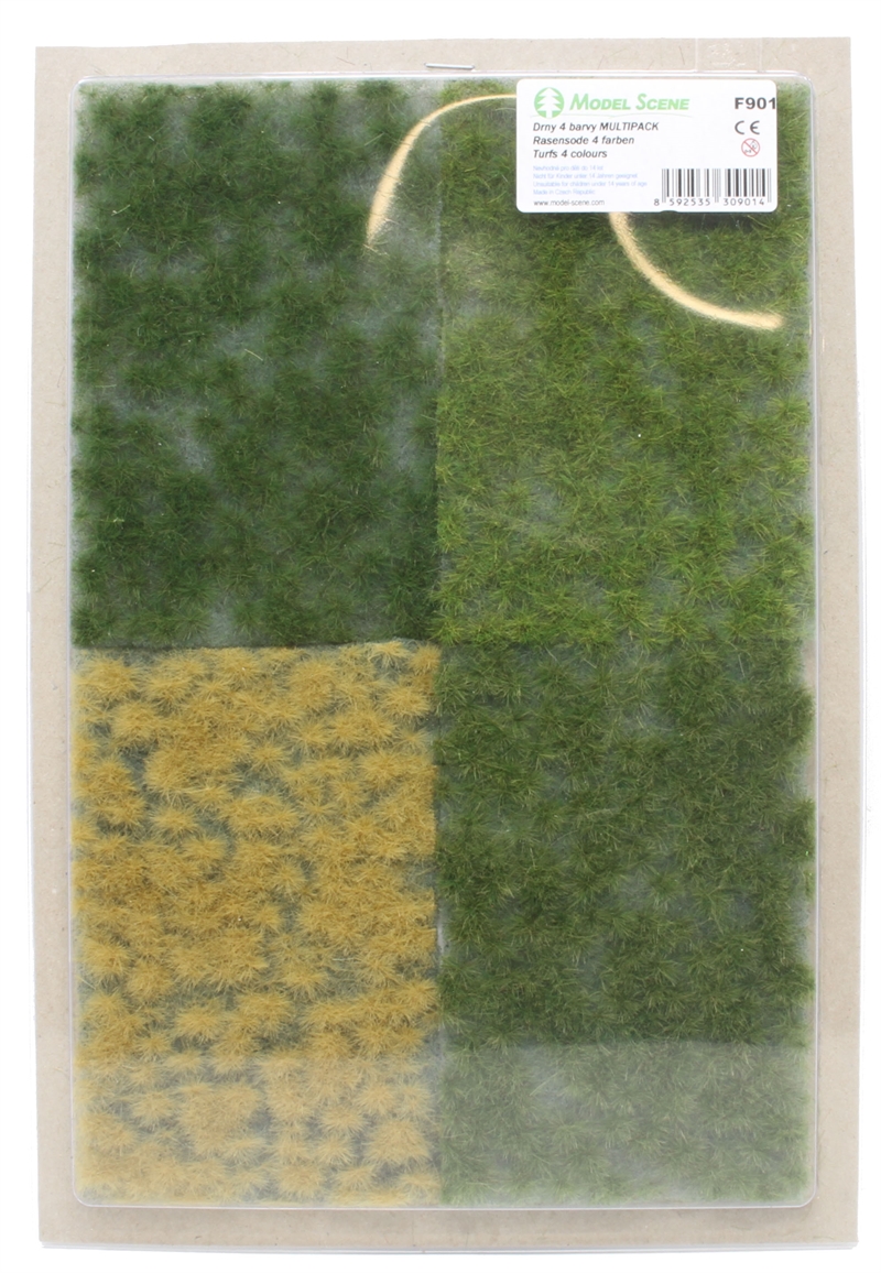 Model Scene Scenics MS-F901 Tufts multipack - 4 colours - Hattons