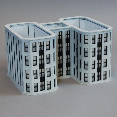 Custom Model Railroads N-093CMRR Railroad Headquarters 4-Story Add-On Kit