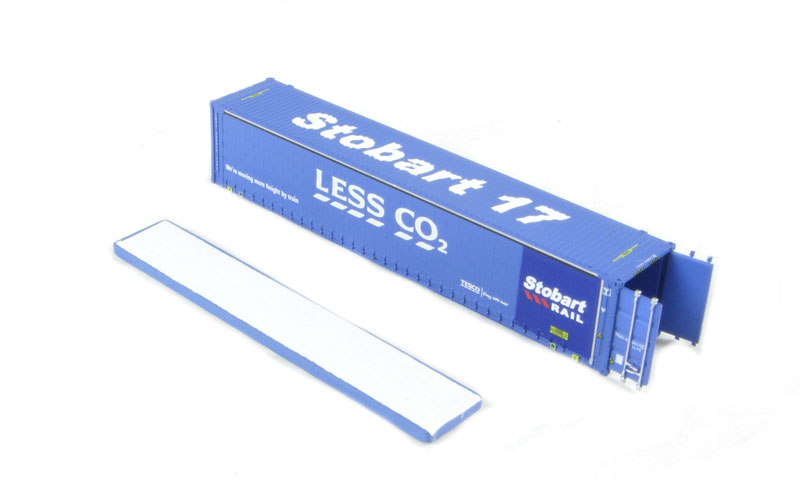 Dapol NB067D Megafret container 17 in "Tesco" Less CO2 Stobart livery
