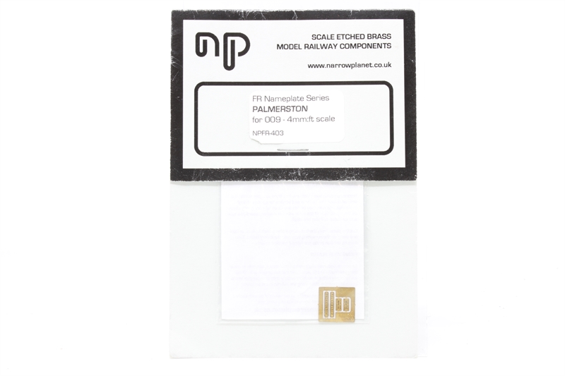 Narrow Planet NPFR-403 'Palmerston' nameplates - Hattons