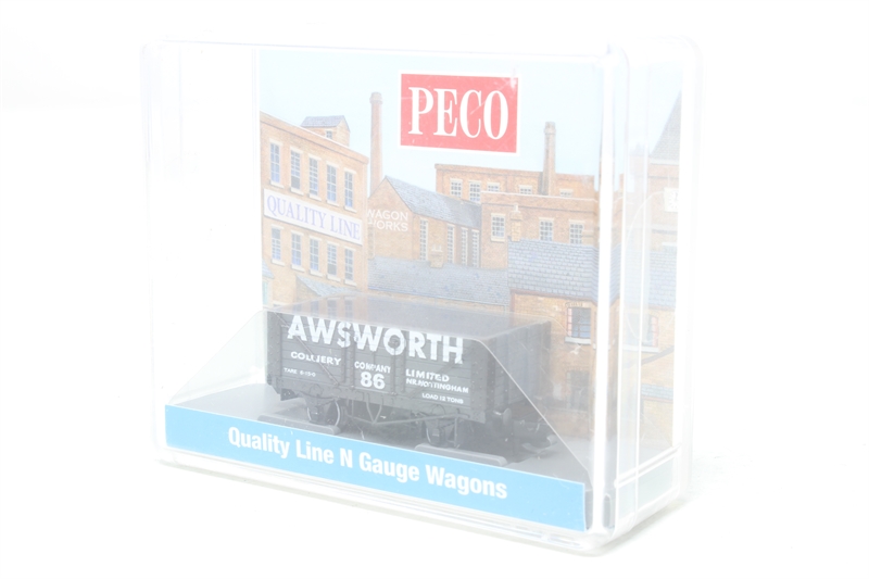 Peco Products NR-P998 7 plank coal wagon 'Awsworth Colliery' 86 - Malc's