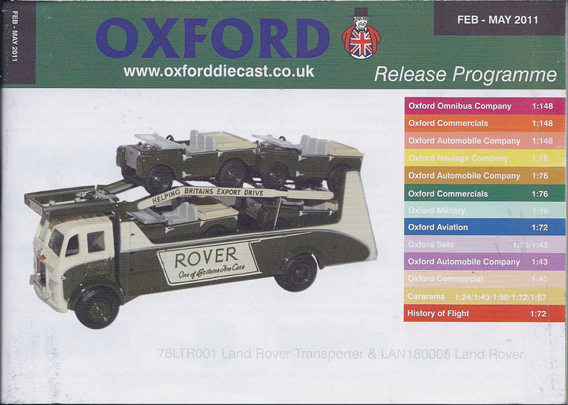 Oxford Diecast OxCat1102-1105 Oxford Diecast 32-page A6 catalogue - Feb