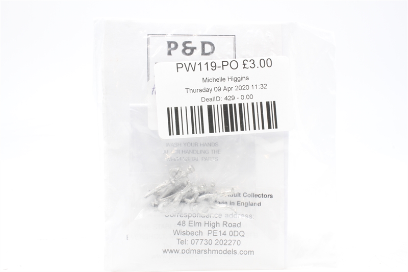 P & D Marsh PW119 Unpainted Loco Crew (2 drivers / 2 firemen) - Hattons