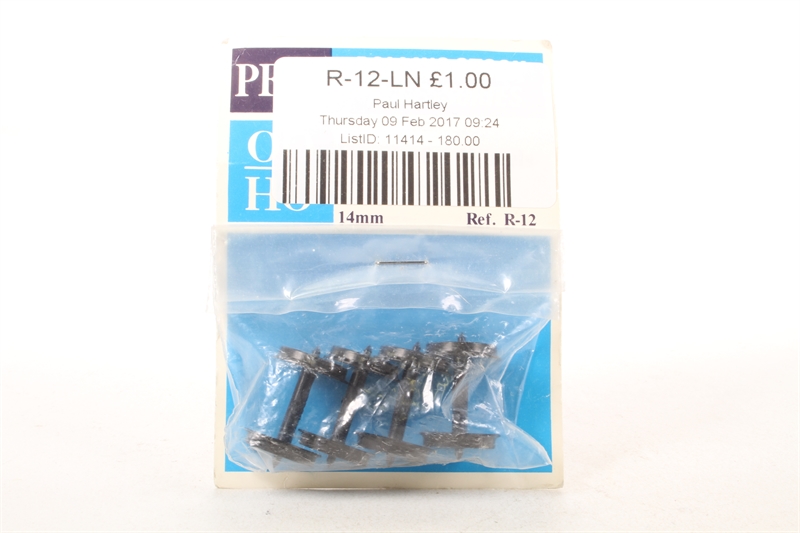 Peco Products R-12 Disc Coach Wheels 2-hole 14mm - Hattons