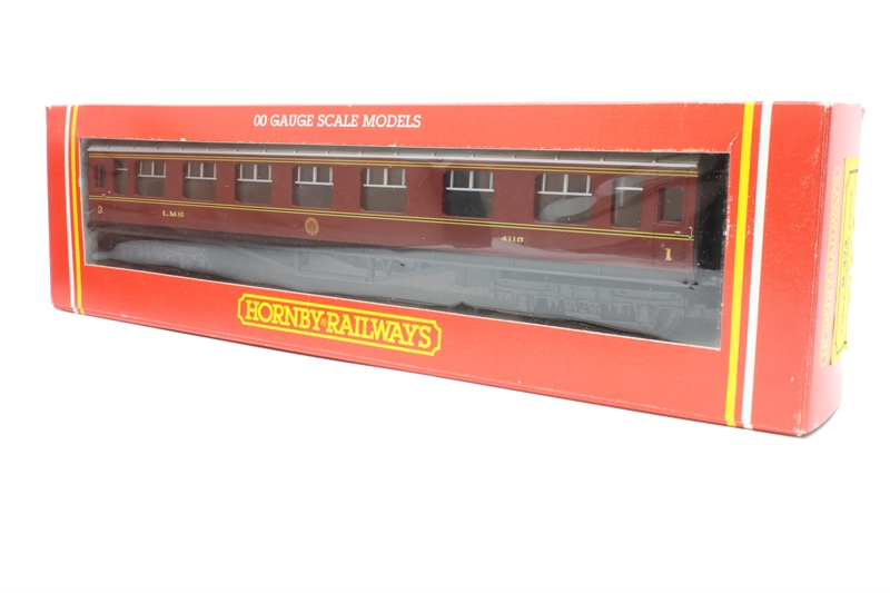 Hornby R2172-4115 Stanier composite coach 4115 in LMS Maroon - Split from