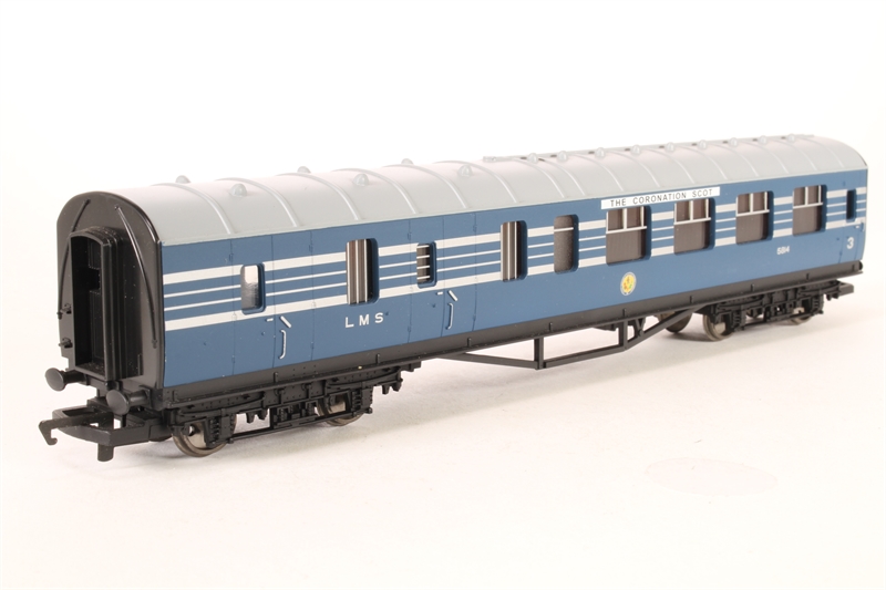 Hornby R4127B LMS coronation scot brake third 5814 in LMS - Hattons