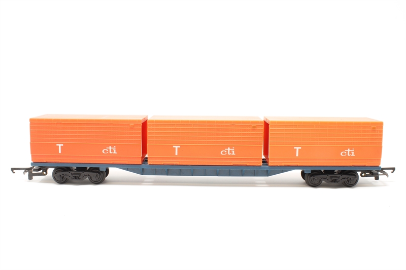 Tri-ang R7340Tri 60ft Flat Car With Three 20ft CTI Containers (Canada ...