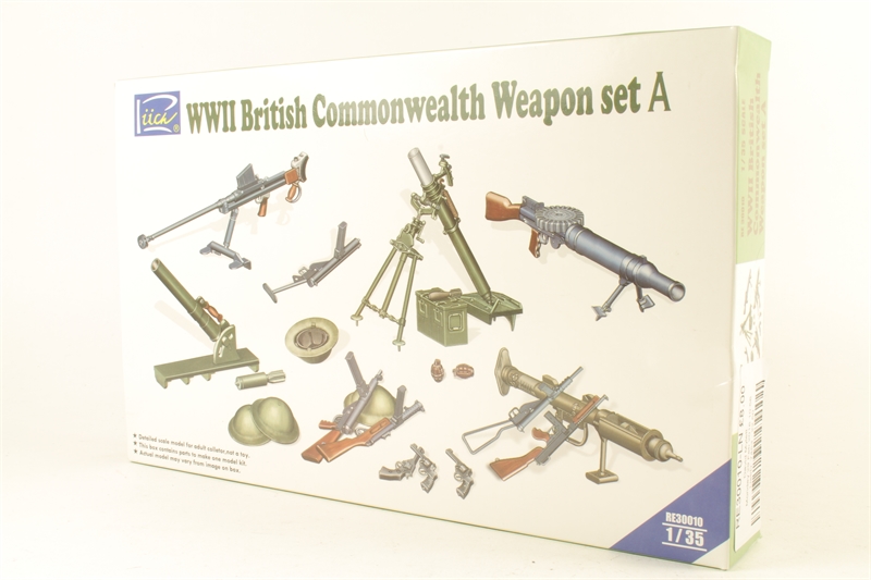 Riich Models RE30010 WW2 British & Commonwealth Weapon Set - Hattons