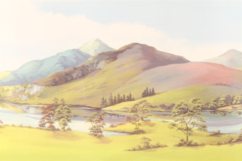 Peco Products SK-31 Scenic Background - Mountain Lake - 173 x 559mm