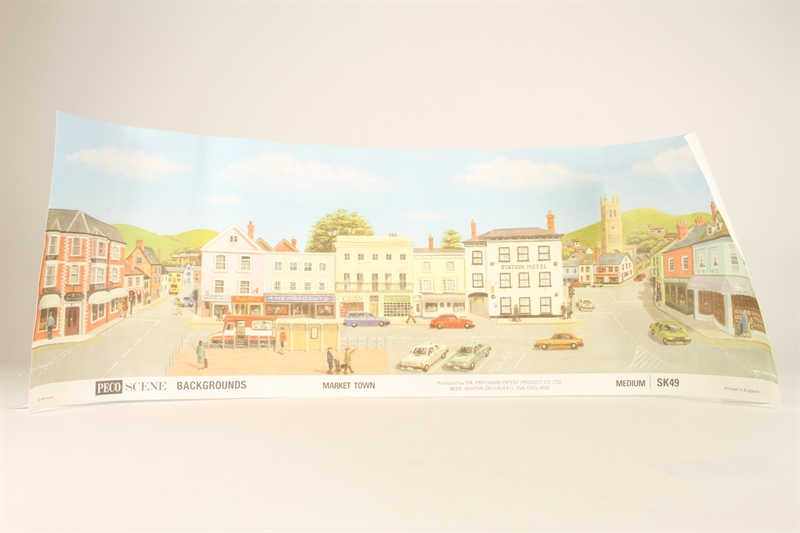 Peco Products SK-49 Scenic Background - Market Town - 173 - Hattons