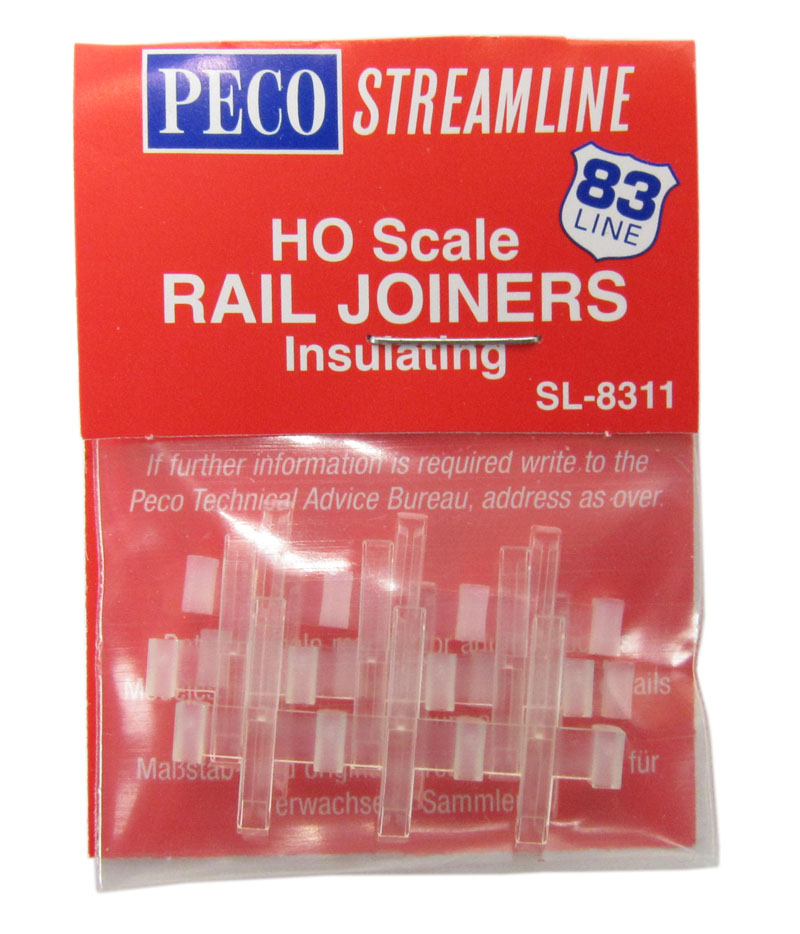 Peco Products SL-8311 Rail joiners/fishplates insulated for Code 83 rail