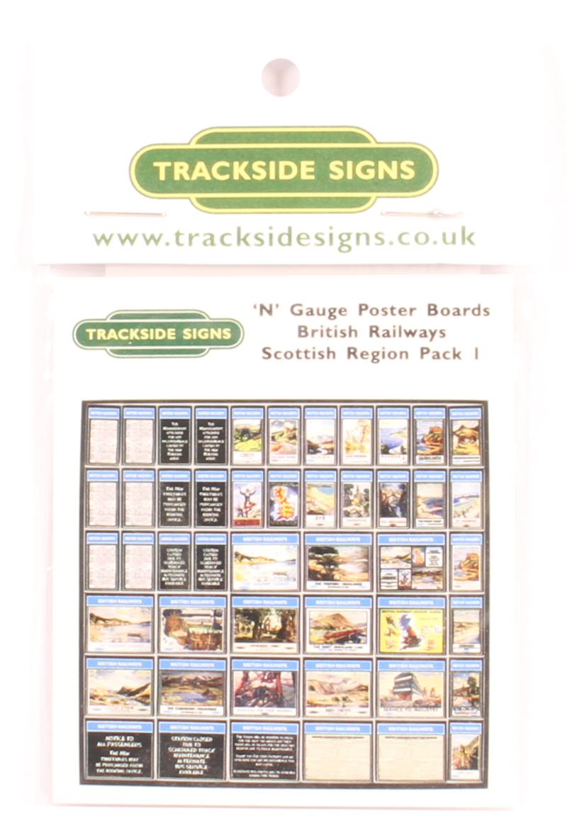 Trackside Signs TSDCPB54 British Railways poster boards pack - Scottish