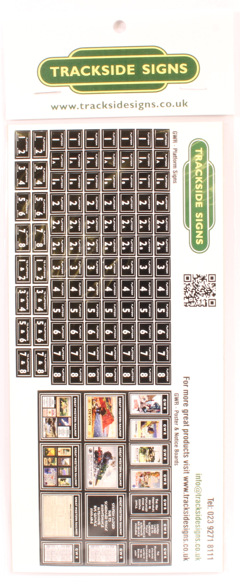 Trackside Signs TSVS432 GWR station platform signs - pack 1
