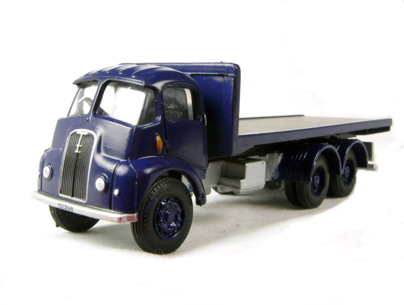Base Toys TT-X3 Thorneycroft 6-wheel flatbed in dark blue - Hattons
