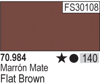 Vallejo 70984VAL Model Color - Flat Brown - Hattons