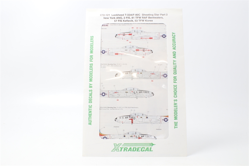 Xtradecal X72-121 Lockheed T-33A/F-80C Shooting Star Part 2