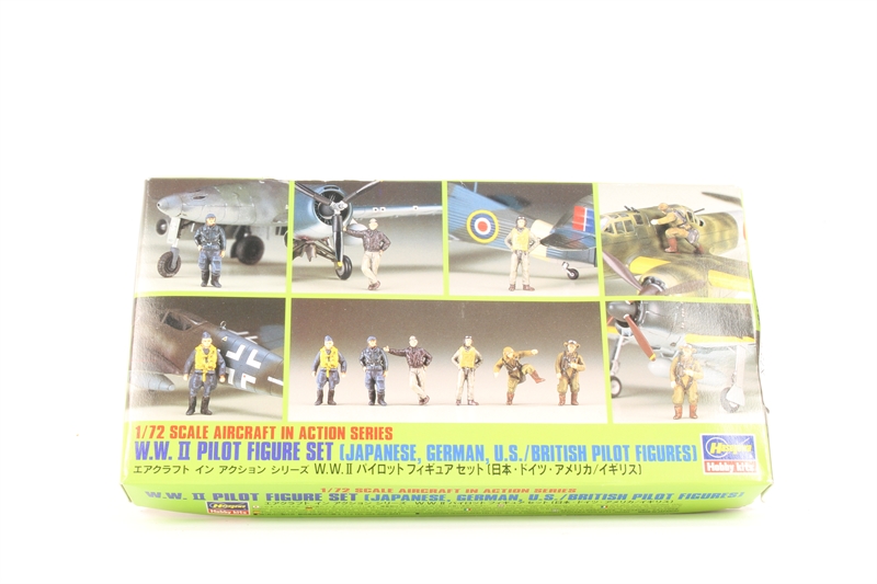 Hasegawa Hobby Kits X72-8 WWII Pilot Figure Set (Japanese, German,