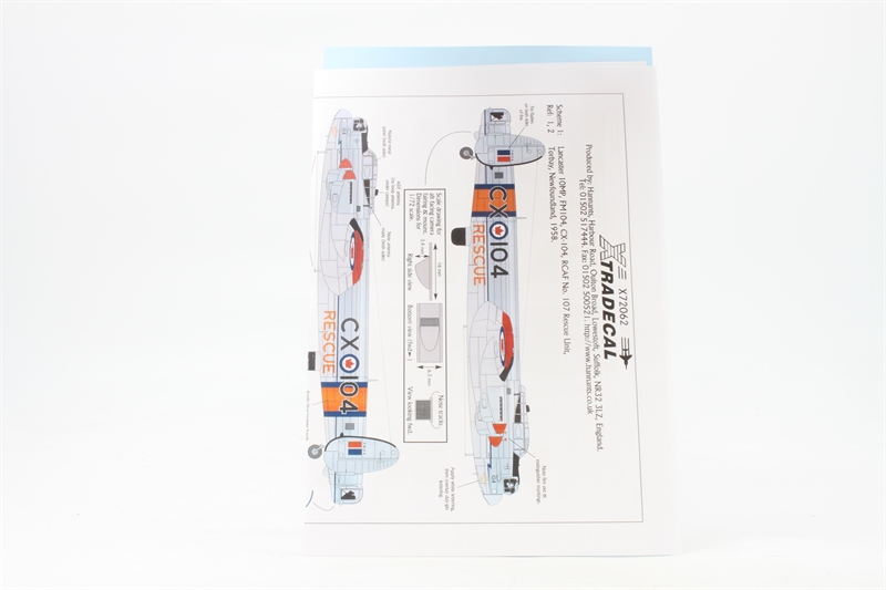 Xtradecal X72062 Avro Lancaster in post-war foreign service