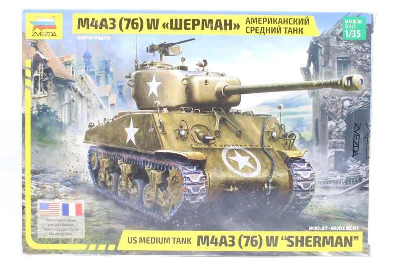 Zvezda Z3676 M4 A3 (76mm) Sherman Tank - Hattons