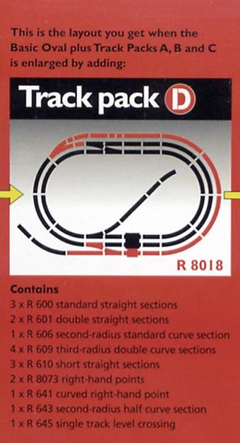 Hornby R8018 Track Pack D. Contains: 3 x R600, 2 x R601, 1 - Hattons